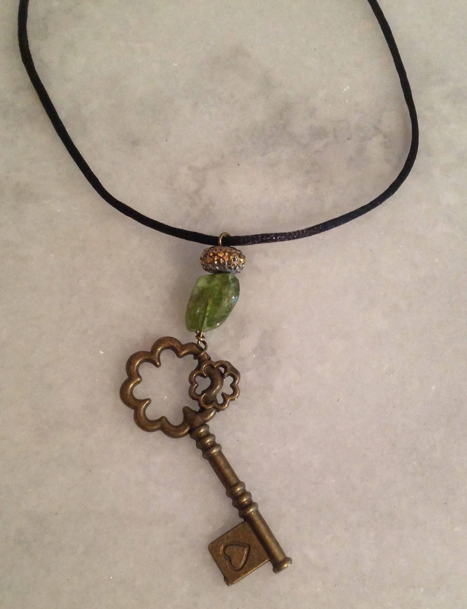 Lucky Key Pendant Necklace - Etsy