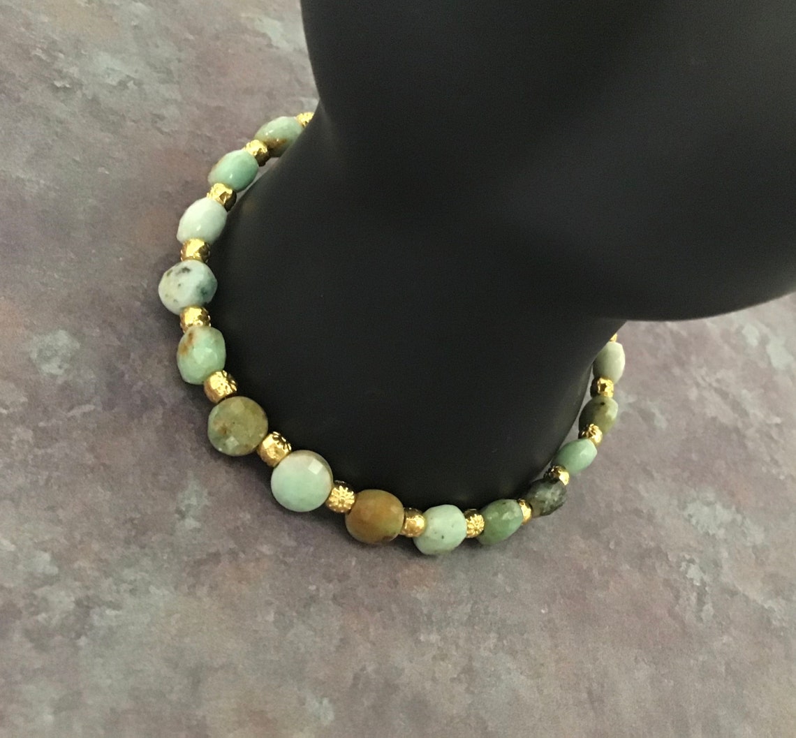 Green Turquoise Bracelet - Etsy