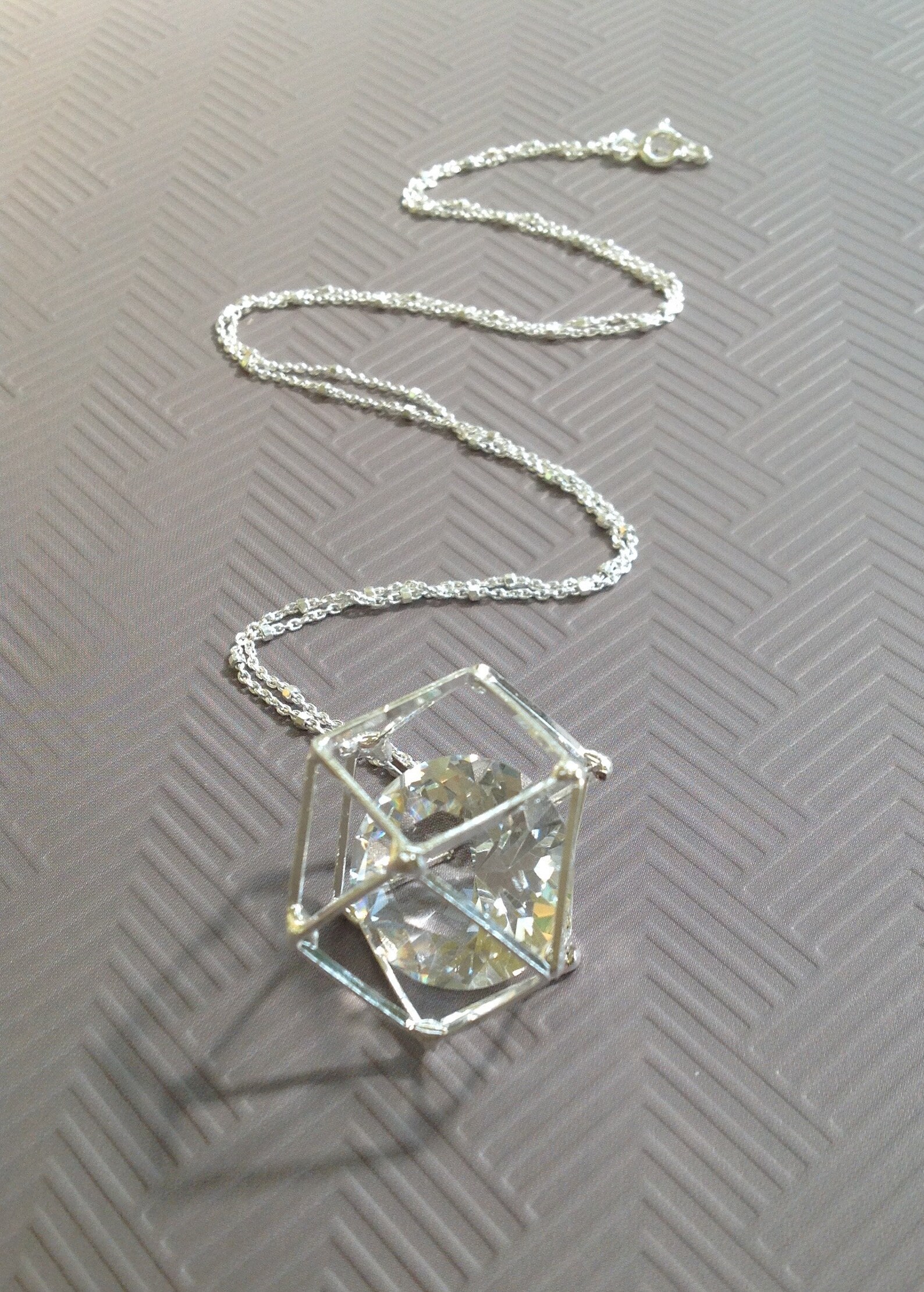 3D Polygon Pendant Necklace - Etsy