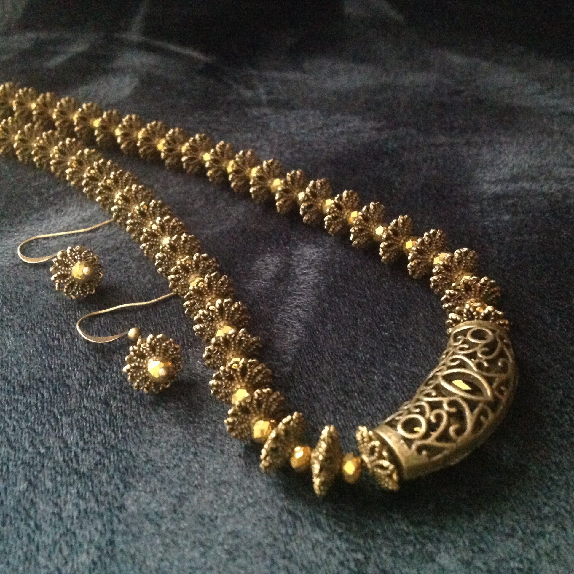 Sassy Brass Necklace Set | Etsy