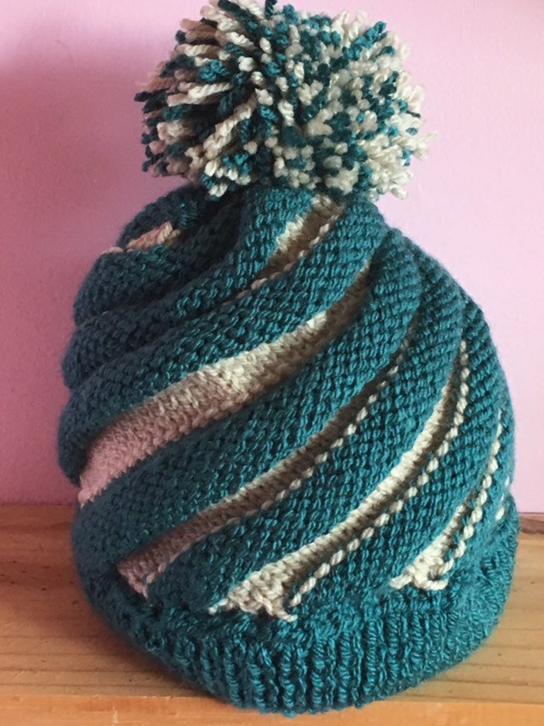 Childrens Twisty Bobble Hat - Etsy