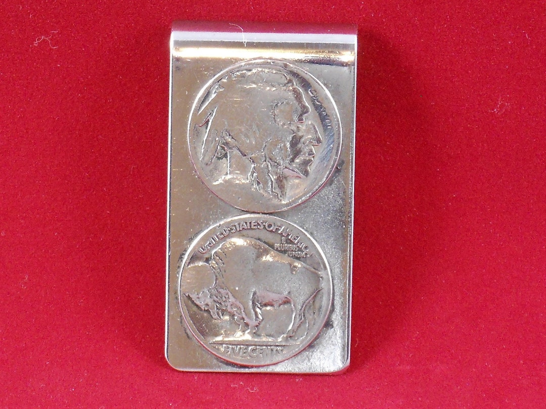 Buffalo Nickel Money Clip Authentic Nickels FREE SHIPPING - Etsy