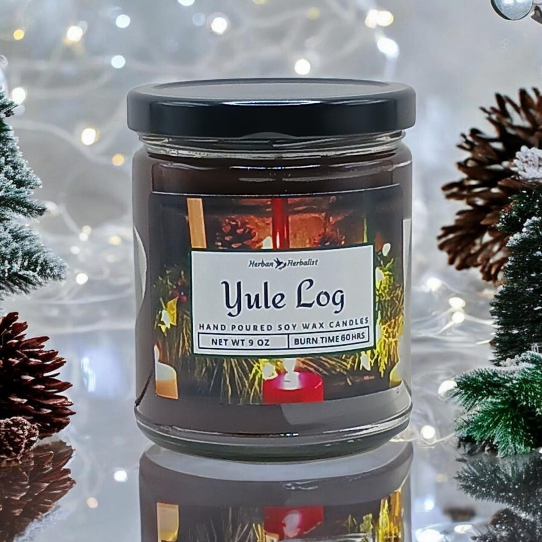 Yule Log Holiday Hand Poured Soy Wax Candle - Etsy