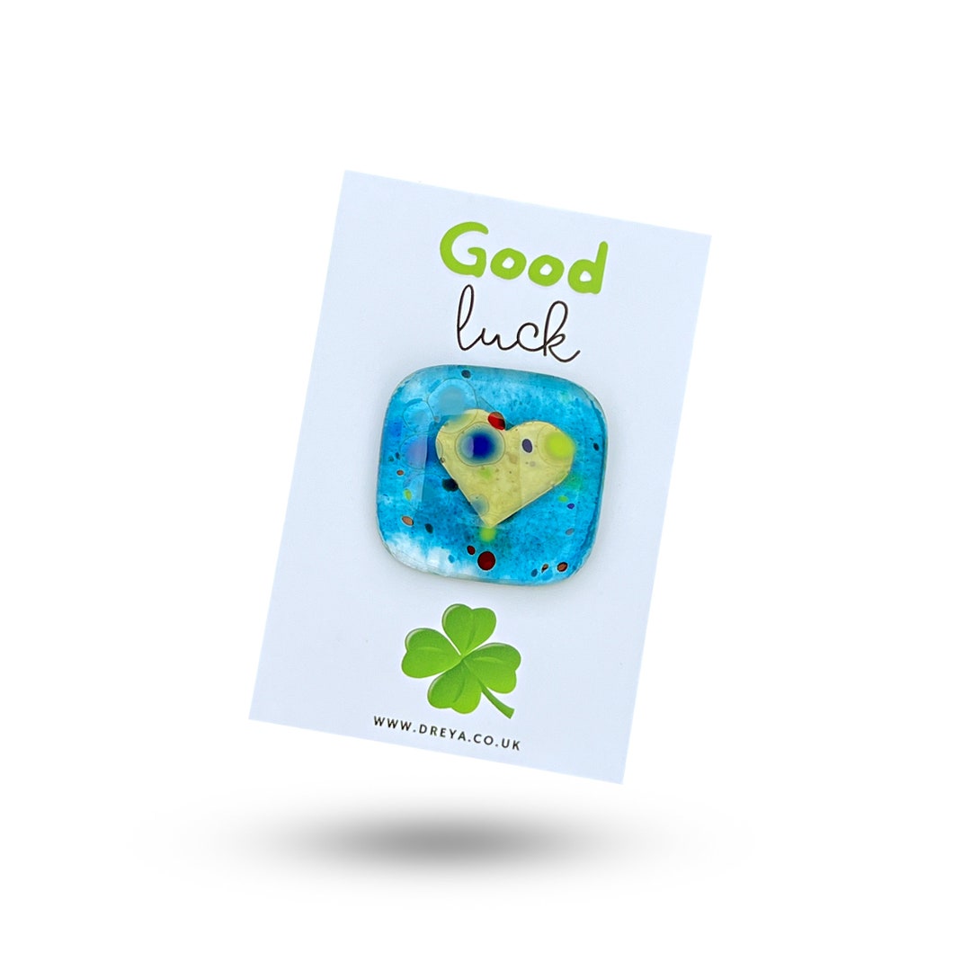Good Luck | Glass Keepsake Pocket Charm - Etsy
