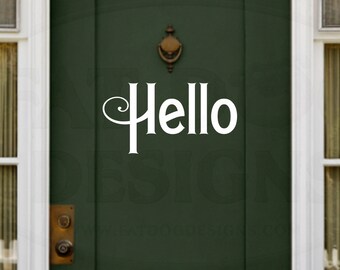 Hello Wall Decal Removable Wall Sticker Quote Wall Decal - Etsy