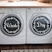 Washer and Dryer Decal Set Custom Vinyl Decals - Washing Machine Decal ...