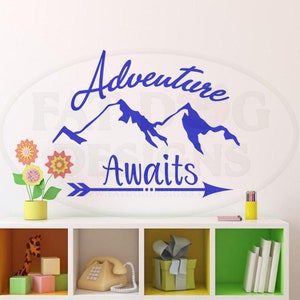 Adventure Awaits Removable Vinyl Wall Decal, Livingroom Decal ...