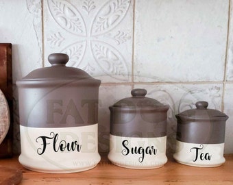 Flour Sugar Labels - Etsy