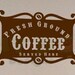 Fresh Ground Coffee Served Here Removable Decal, Coffee Station Decor ...