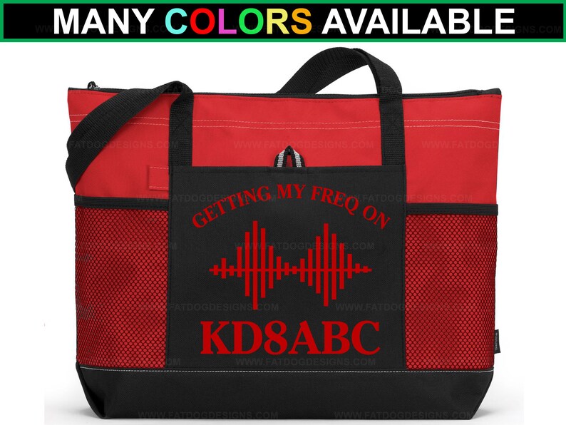 Getting My Freq on Ham Radio Callsign Custom Zippered Tote Bag - Etsy