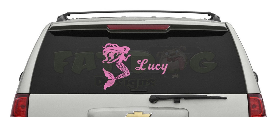 Mermaid Personalized Name Custom Vinyl Decal - Mermaid Decor, Kid Name ...