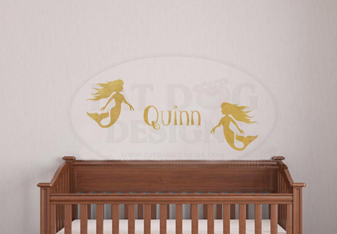 Mermaid Personalized Name Custom Vinyl Decal - Mermaid Decor, Kids Name ...