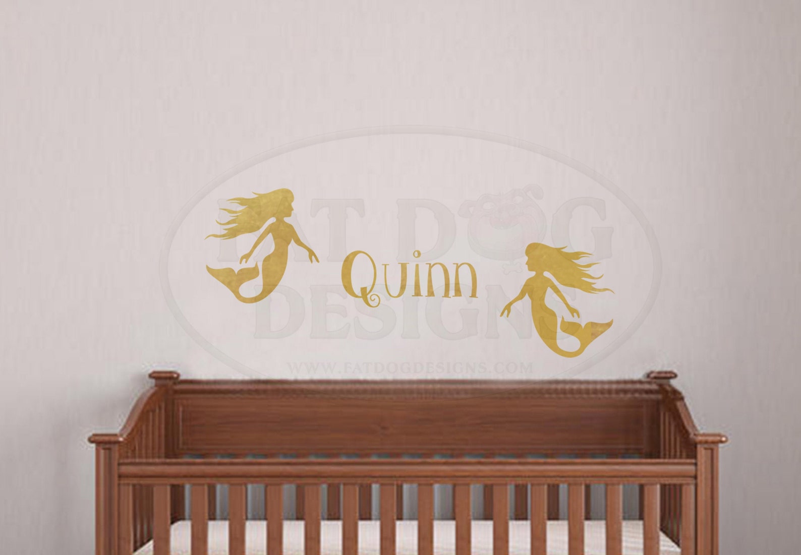 Mermaid Personalized Name Custom Vinyl Decal - Mermaid Decor, Kids Name ...