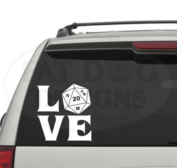 LOVE D20 Custom Removable Vinyl Decal Laptop Decal Car - Etsy
