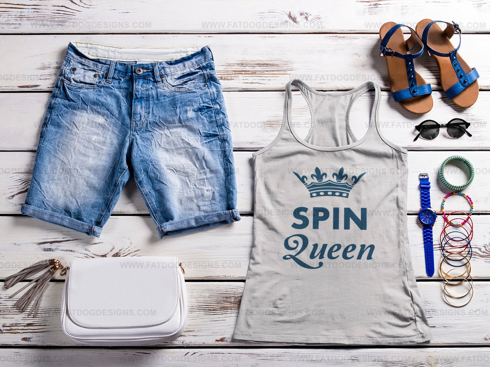 Spin Queen Custom Tank Top XS XL Exercise Bike Fitness - Etsy