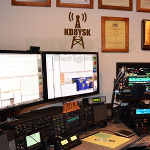 Radio Tower Custom Call Sign Amateur Radio / Ham Radio Removable Vinyl ...