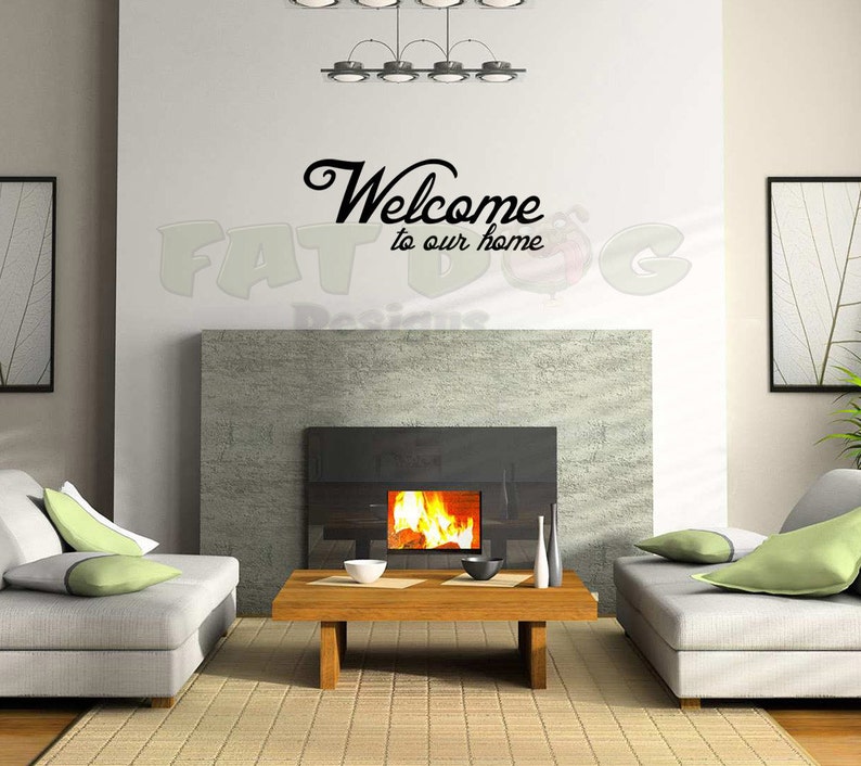 Welcome to Our Home Welcome Door Decal Front Door Decal - Etsy