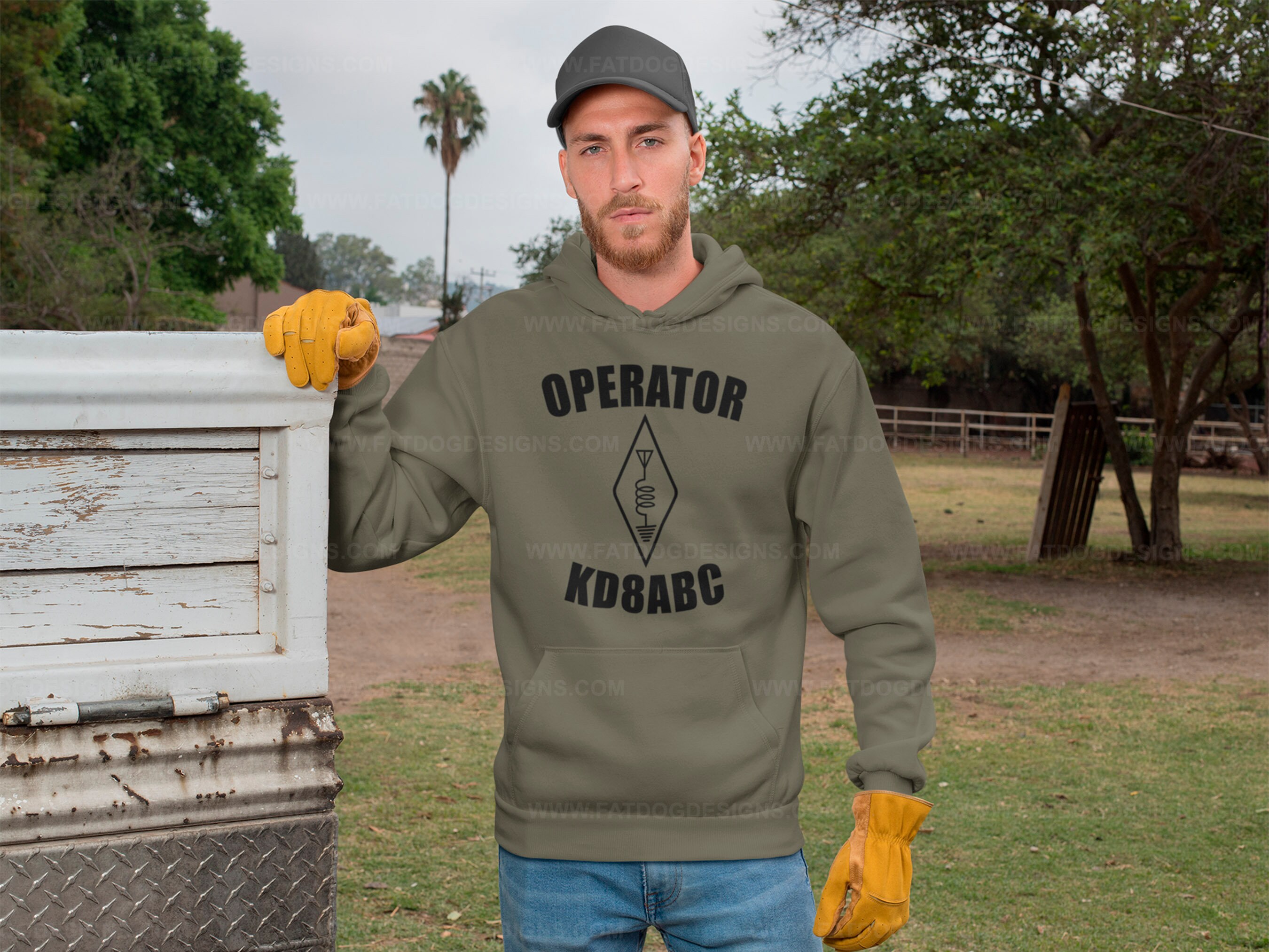 Ham Radio Amateur Radio Custom Call Sign Hooded Sweatshirt - Etsy