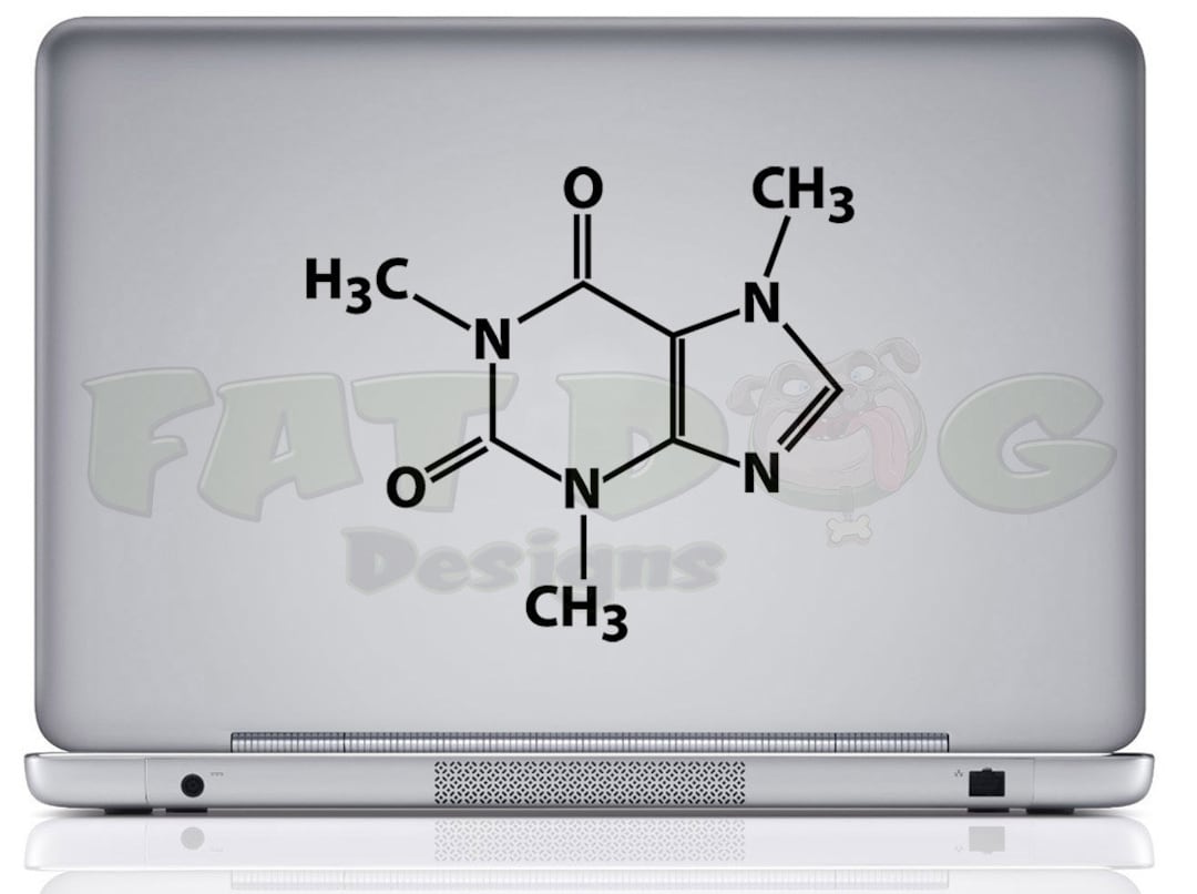 Caffeine Molecule Removable Vinyl Decal - Science Decal, Chemistry Wall ...
