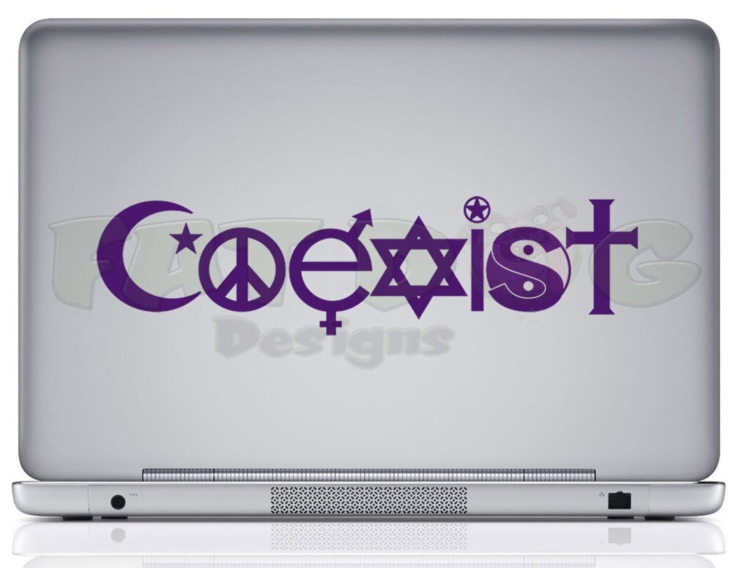 Coexist Removable Vinyl Decal for Car, Wall, Locker, Tablet or Laptop ...