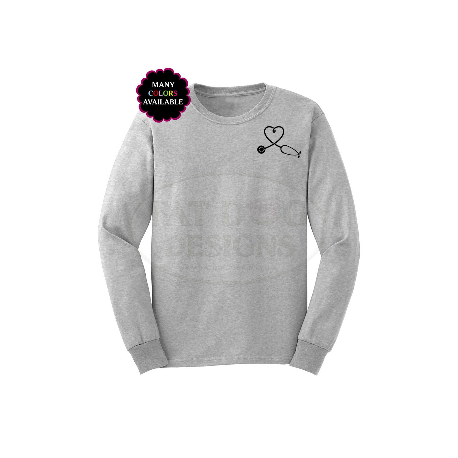 Stethoscope Heart Medical Custom Long-sleeved T-shirt S-5XL - Etsy