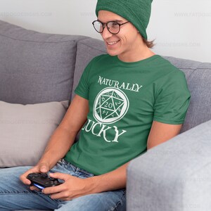 Naturally Lucky Dnd D20 Custom T-shirt (S-5XL) Gamer Gift, D&D Tee, RPG ...