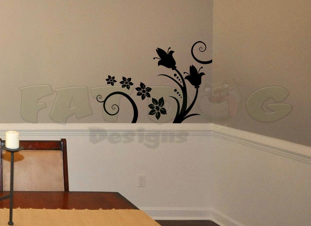 Flower Garden Removable Vinyl Decal Living Room Decal, Dining Room ...