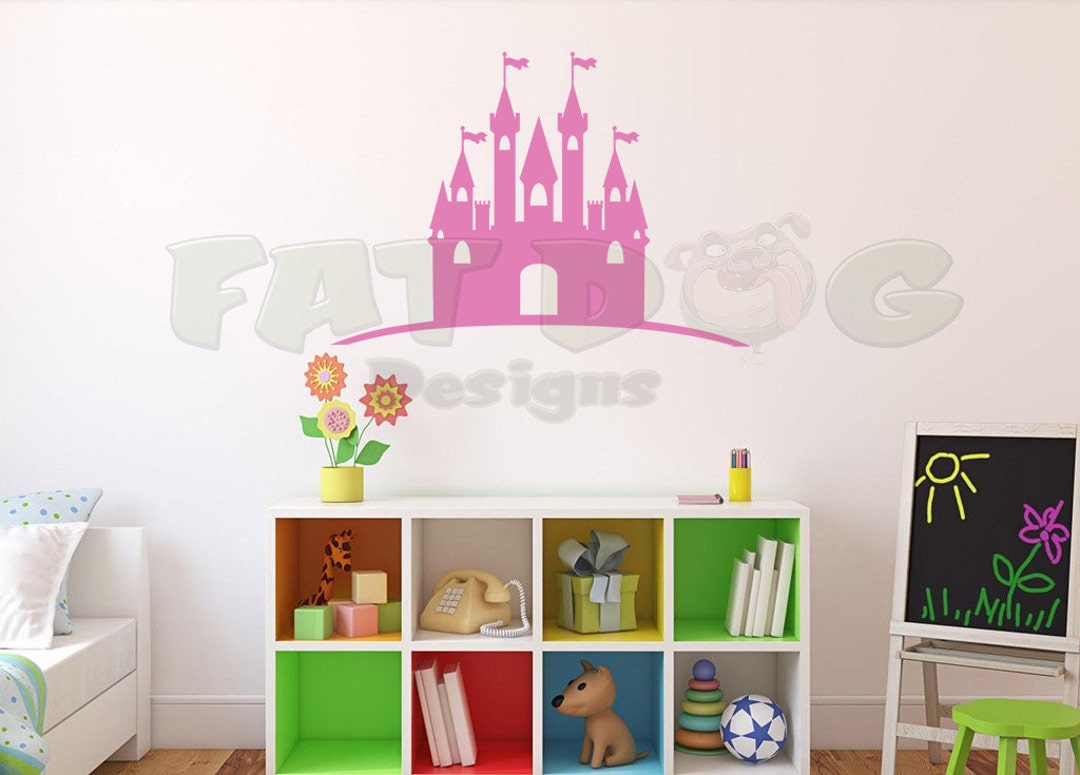 Princess Castle Removable Vinyl Decal - Room Decor, Castle Vinyl Decal ...