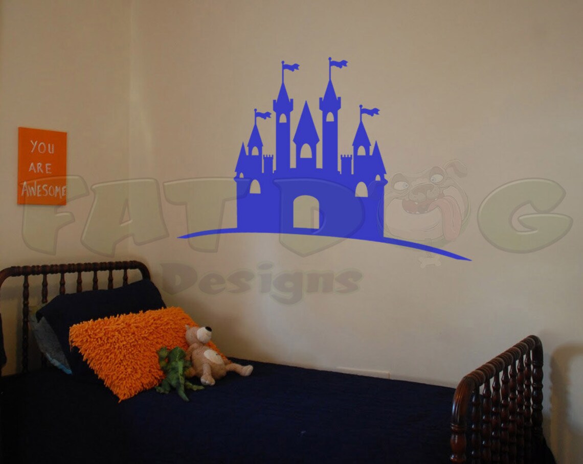 Princess Castle Removable Vinyl Decal Room Decor Castle - Etsy