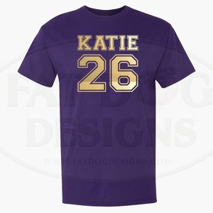 Varsity Style Number and Name Custom Short-sleeve T-shirt (S-5XL ...