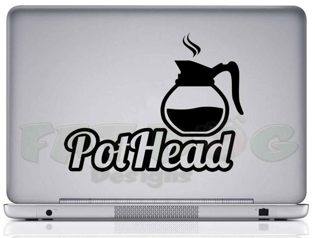 Pothead With Carafe Coffee Lover Removable Car, Wall, Locker, Tablet or ...