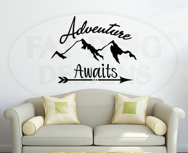 Adventure Awaits Removable Vinyl Wall Decal Livingroom Decal - Etsy