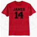 Varsity Style Number and Name Custom Short-sleeve T-shirt S-6XL Athlete ...