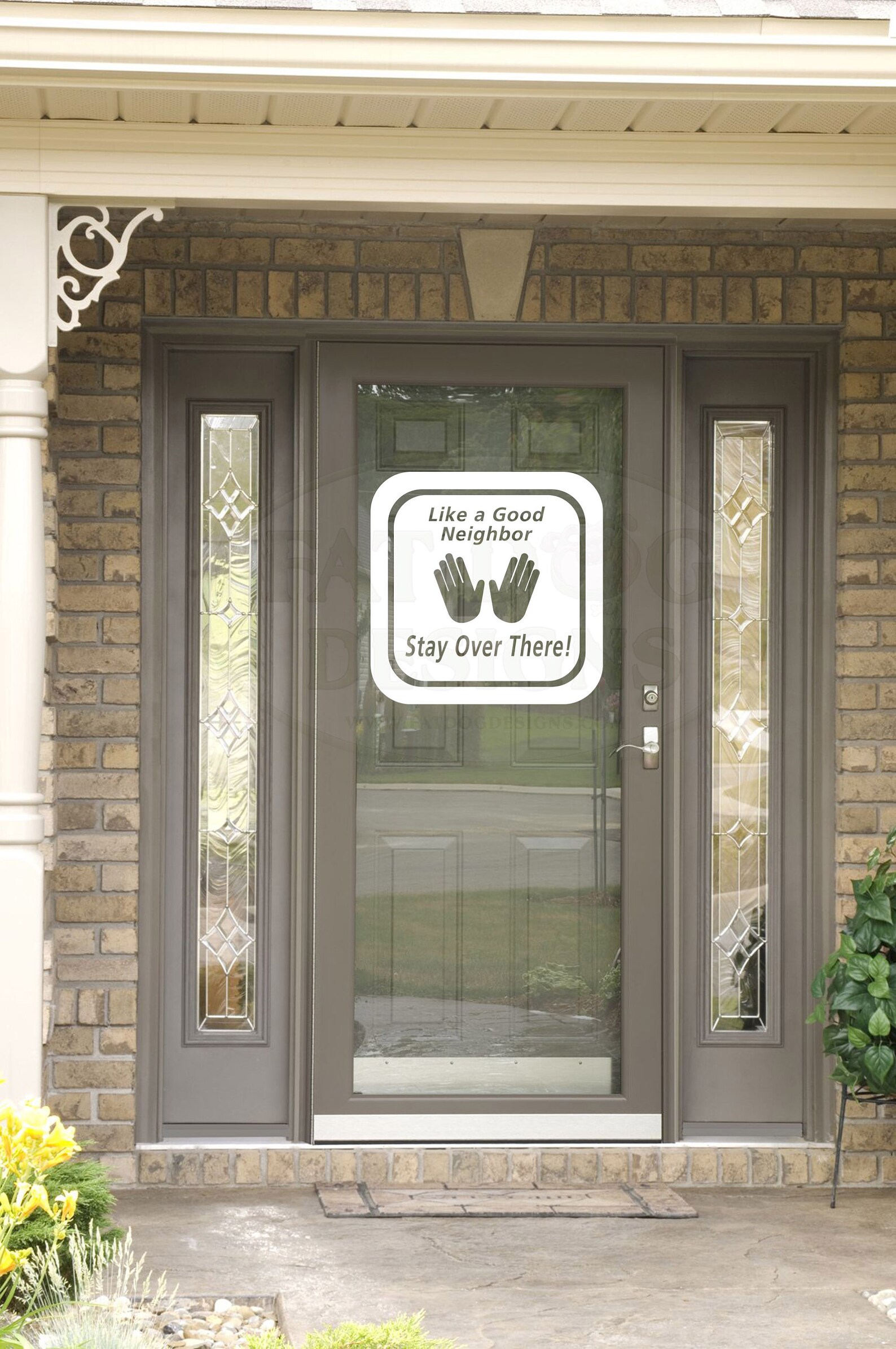 Like a Good Neighbor Stay Over There Custom Vinyl Decal - Etsy