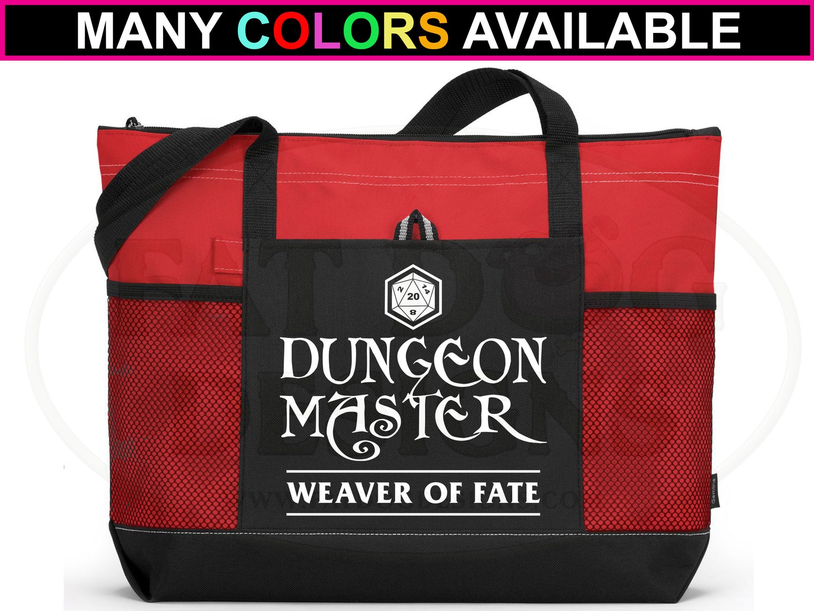 Dungeon Master D20 Custom Zippered Tote Bag D&D DnD RPG | Etsy