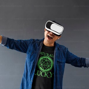 Naturally Lucky Dnd D20 Custom T-shirt (S-5XL) Gamer Gift, D&D Tee, RPG ...