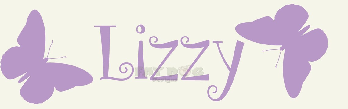 Butterfly Personalized Name Custom Vinyl Decal - Kids Room, Name Decal ...