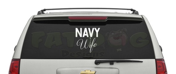 Navy Wife Vinyl Removable Decal for Car Laptop Sticker Wall | Etsy