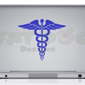Caduceus Custom Vinyl Decal - Medical Professional, Nurse Gift, Doctor ...