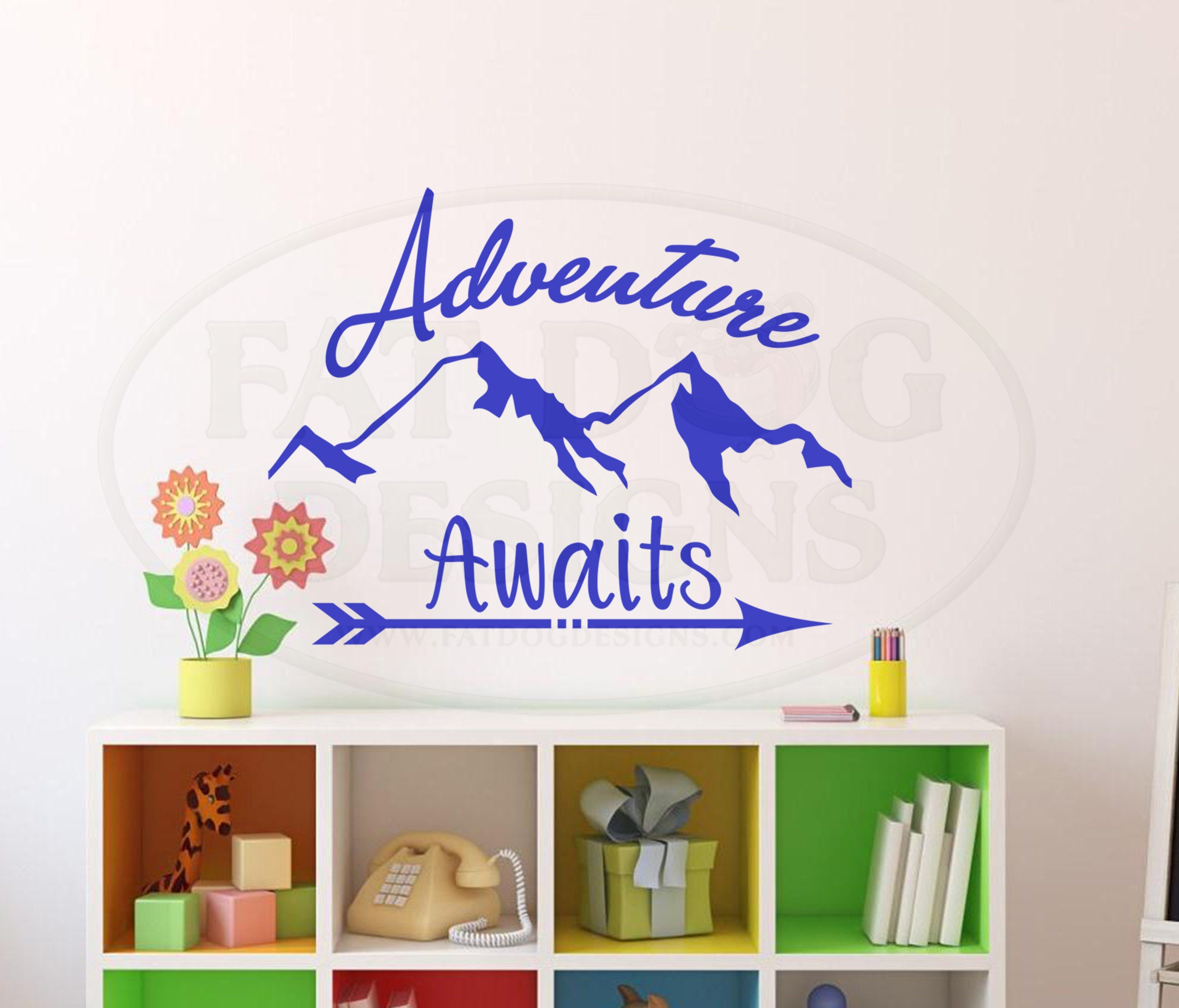 Adventure Awaits Removable Vinyl Wall Decal Livingroom Decal - Etsy