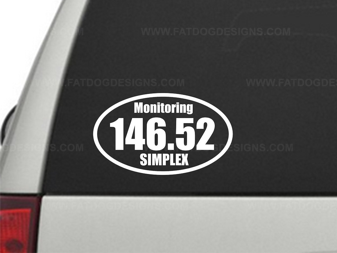 Monitoring 146.52 Simplex Amateur Radio Removable Vinyl Decal - Ham ...