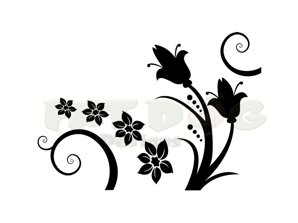 Flower Garden Removable Vinyl Decal Living Room Decal Dining | Etsy