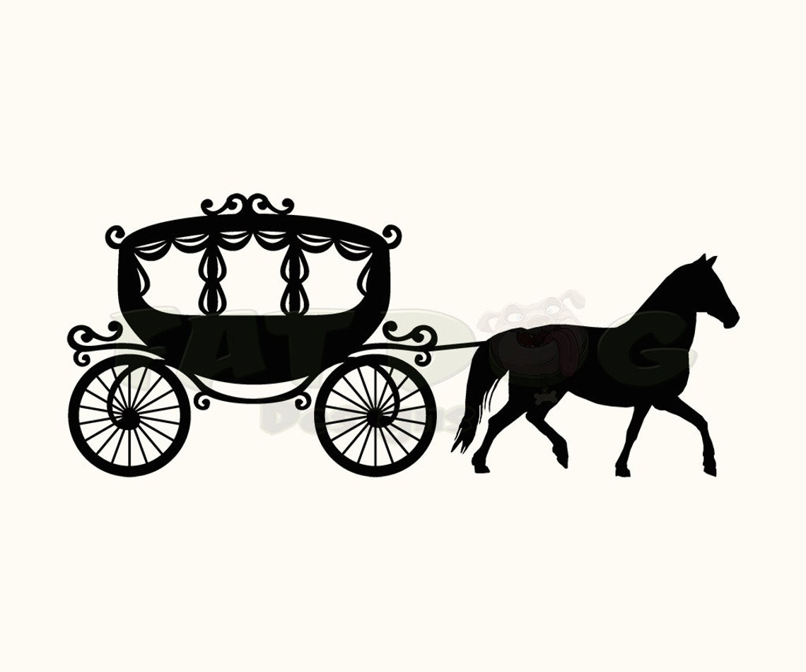 Princess Carriage Removable Vinyl Wall Decal Princess Room - Etsy