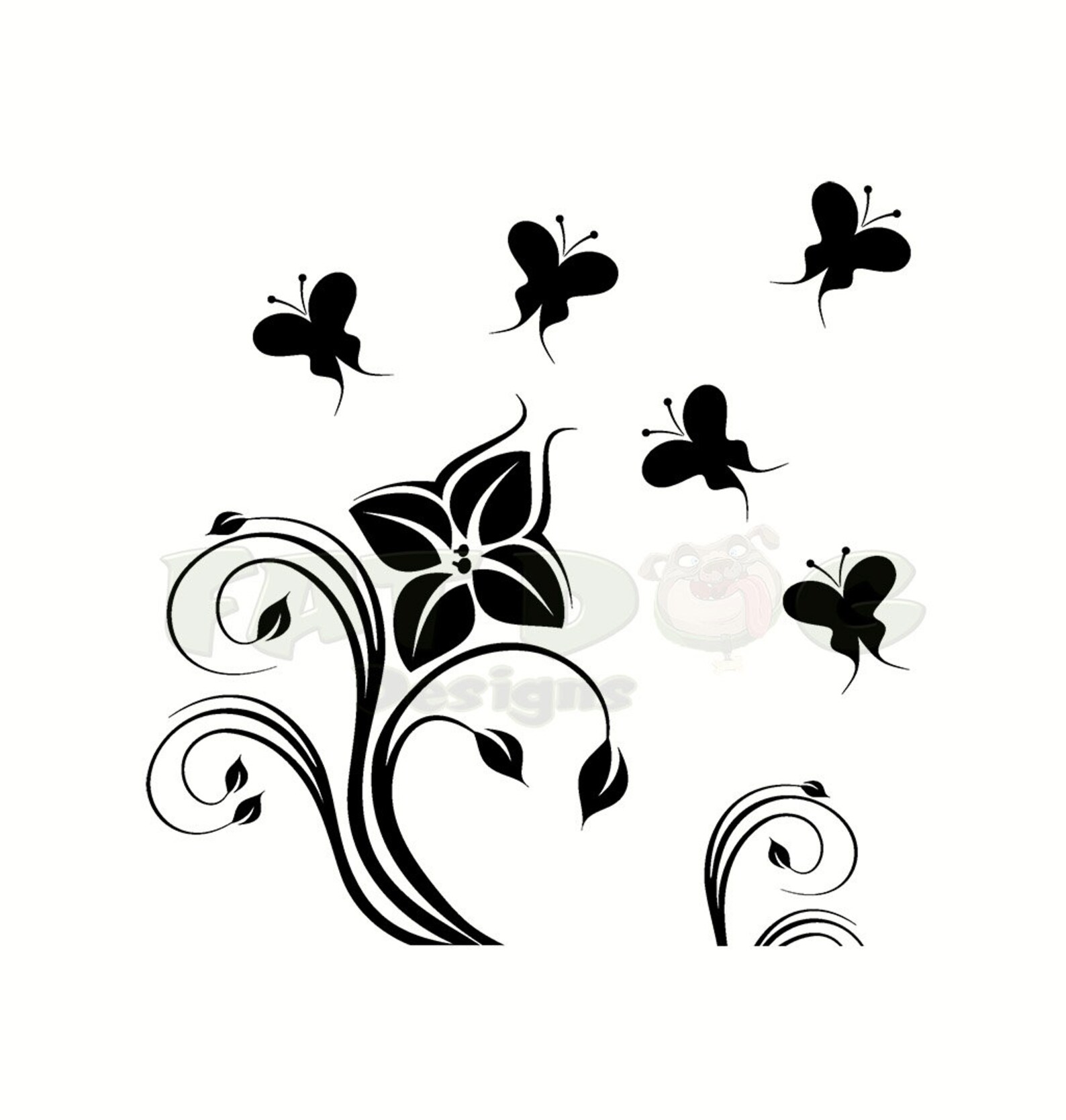 Butterflies and Flower Custom Vinyl Decal Instapot Decal - Etsy