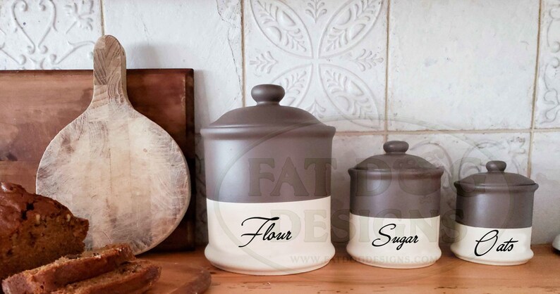 Farmhouse Canister Decals Canister Label Pantry Labels - Etsy