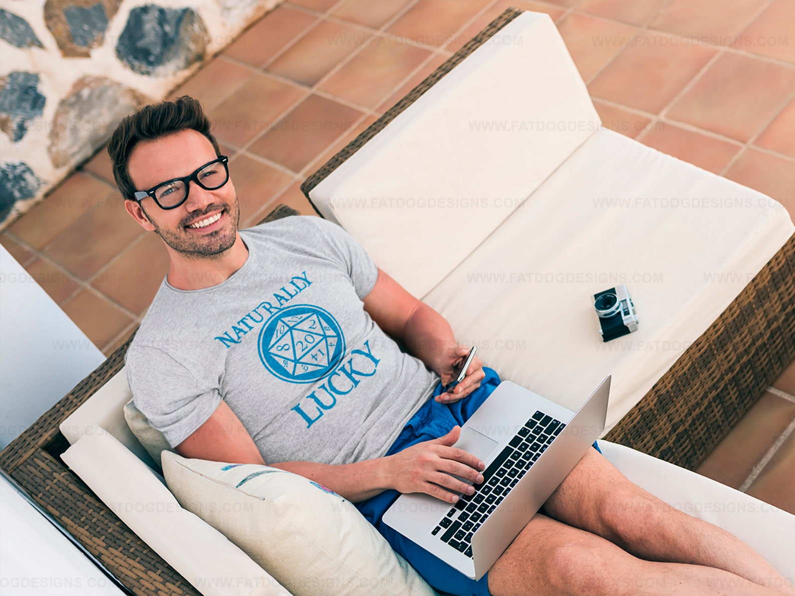 Naturally Lucky Dnd D20 Custom T-shirt S-6XL Gamer Gift, D&D Tee, RPG ...