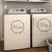 Washer and Dryer Decal Set Custom Vinyl Decals Washing Machine Decal ...