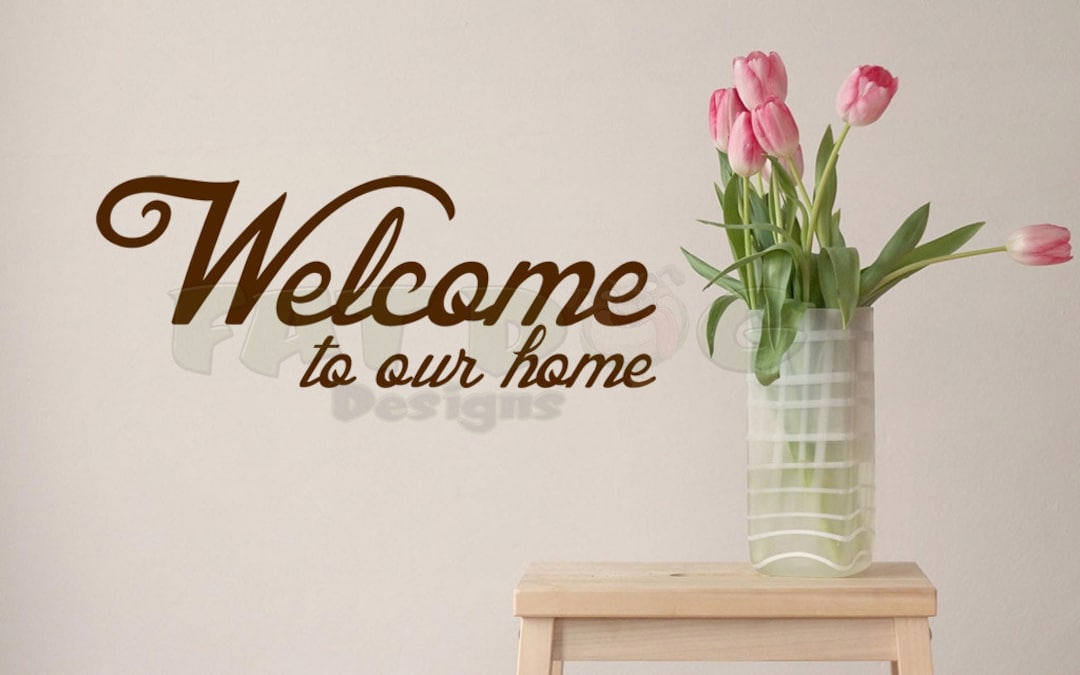 Welcome to Our Home, Welcome Door Decal, Front Door Decal, Welcome ...