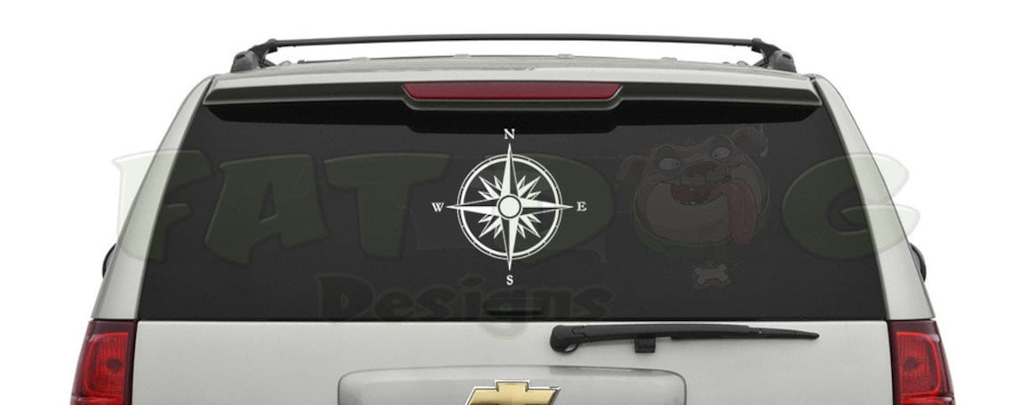 Compass Removable Vinyl Decal - Nautical Decor, Compass Rose, Ocean ...