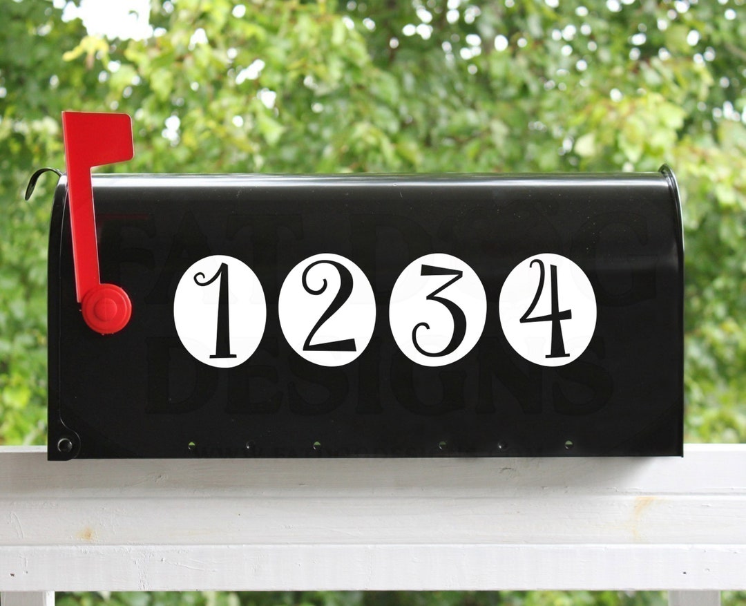 Mailbox Address Number Stickers (up to 5 Numbers) Custom Vinyl Decal ...